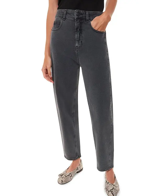 Whistles High Rise Stretch Barrel Leg Jean