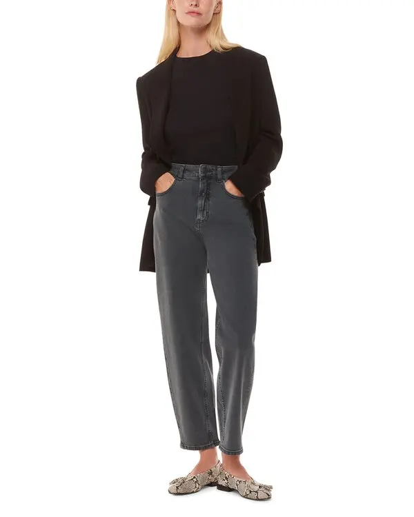 Whistles High Rise Stretch Barrel Leg Jean