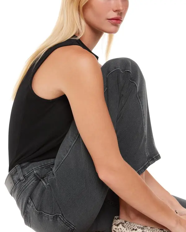 Whistles High Rise Stretch Barrel Leg Jean