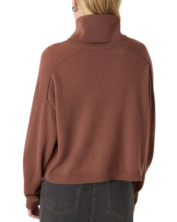 Whistles Wool Cowl Neck Knit Sweater - Brown