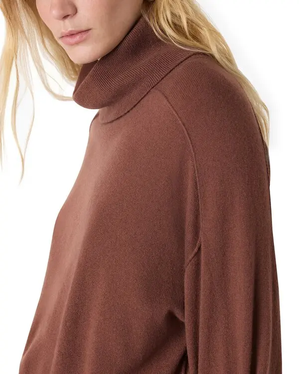 Whistles Wool Cowl Neck Knit Sweater - Brown