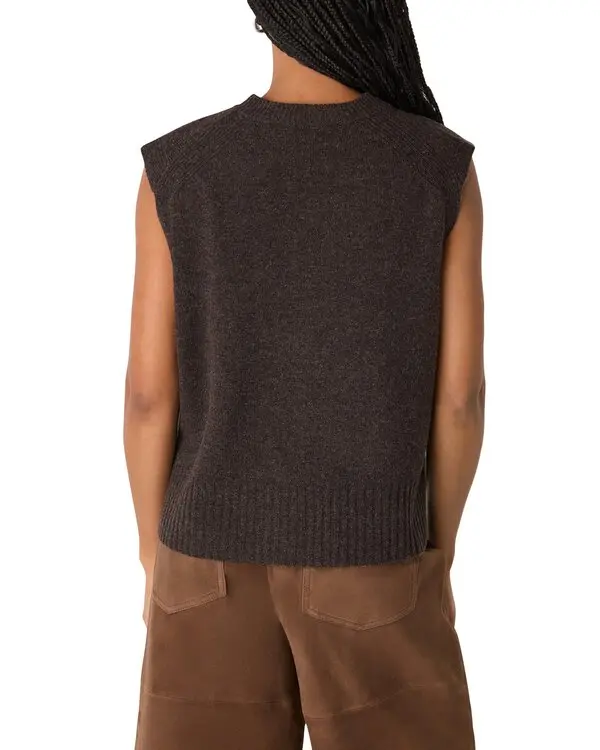 Whistles Wool Sleeveless Tank Sweater - Brown