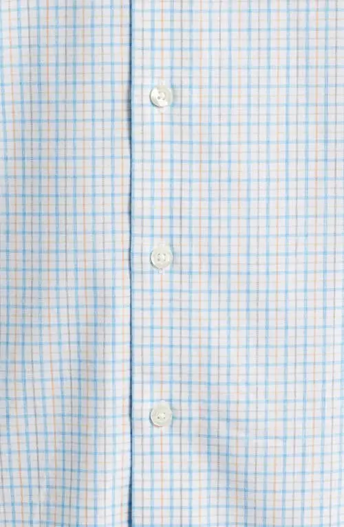 Johnnie-o Briney Tattersall Check Everyday Performance Button-up Shirt - Lapis