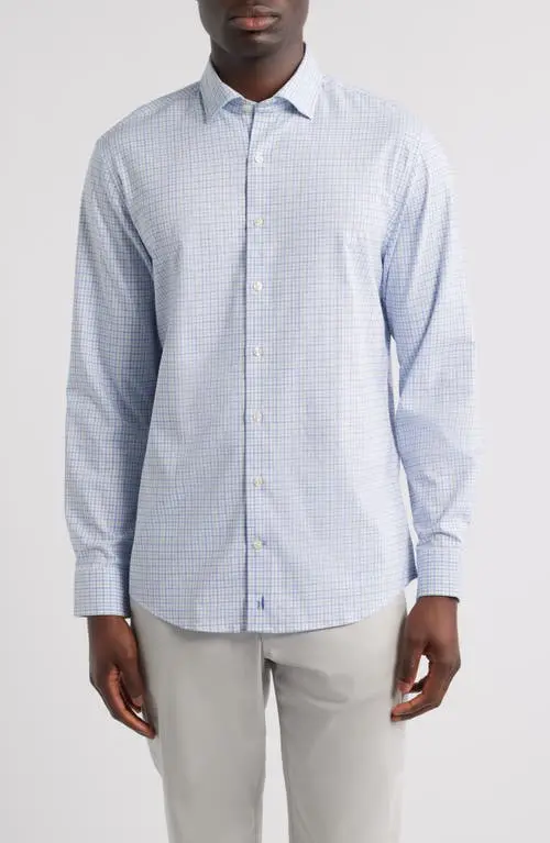 Johnnie-o Briney Tattersall Check Everyday Performance Button-up Shirt - Thistle