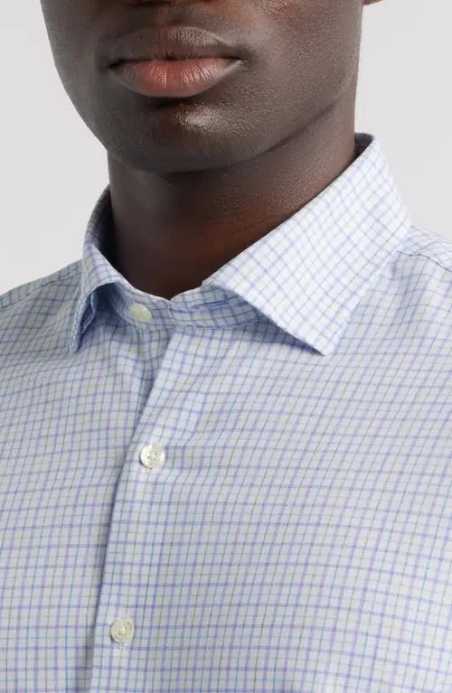 Johnnie-o Briney Tattersall Check Everyday Performance Button-up Shirt - Thistle