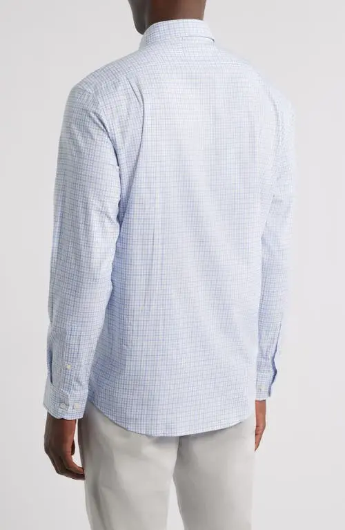 Johnnie-o Briney Tattersall Check Everyday Performance Button-up Shirt - Thistle