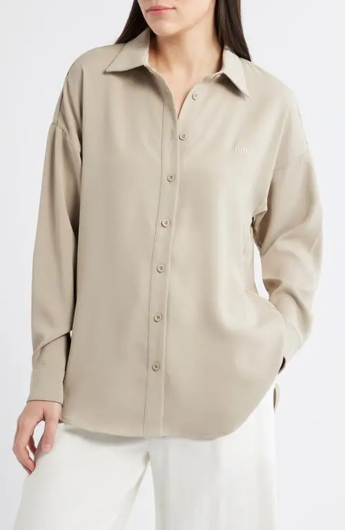 Oddmuse Ultimate Muse Button-front Shirt - Taupe