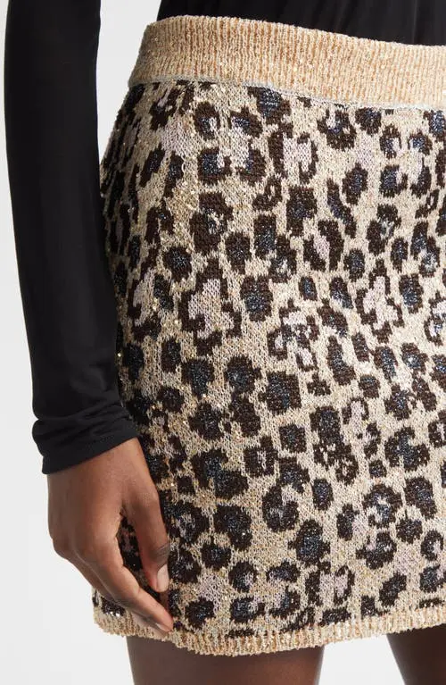 Missoni Animal Jacquard Sequin Sweater Skirt - Beige Base