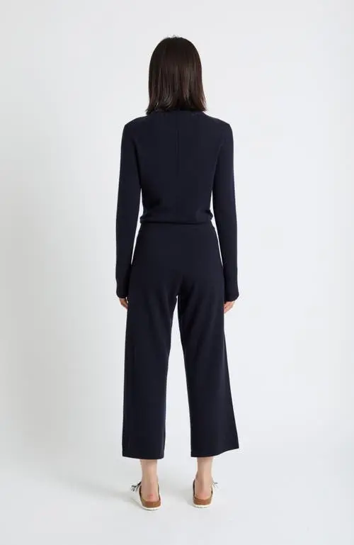 Chinti & Parker Wool-cashmere Cropped Wide-leg Trousers