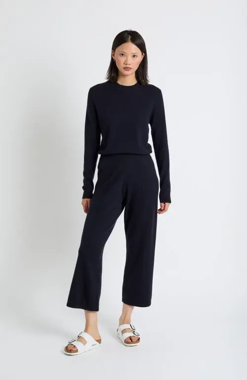 Chinti & Parker Wool-cashmere Cropped Wide-leg Trousers