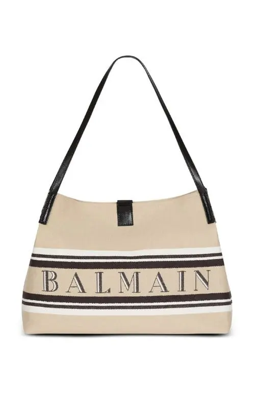 Balmain Medium Release Shopper Bag - Beige