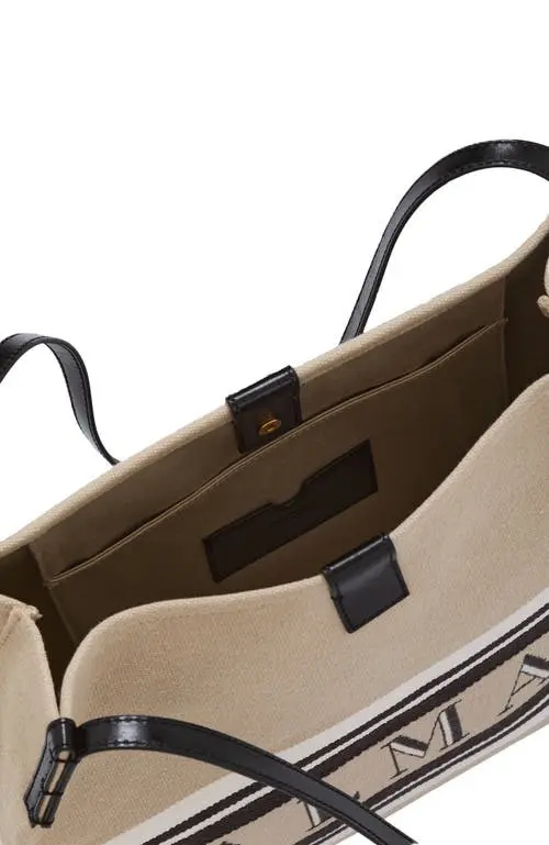 Balmain Medium Release Shopper Bag - Beige