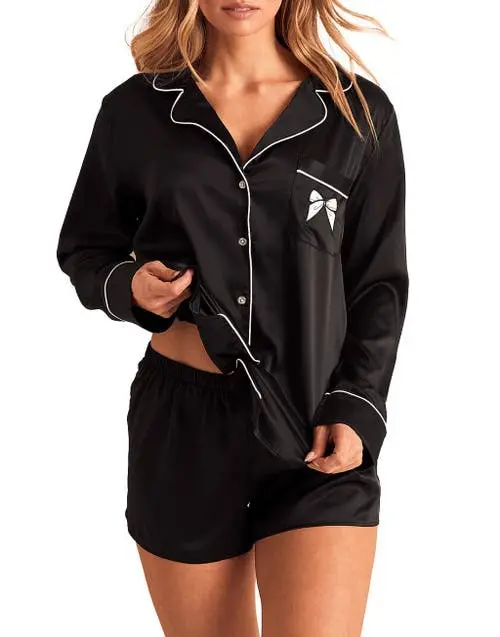 ADORE ME Sammie Pajama Set - Black