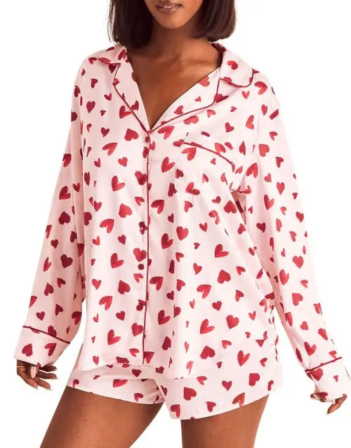 ADORE ME Sammie Pajama Set - Heart Pink