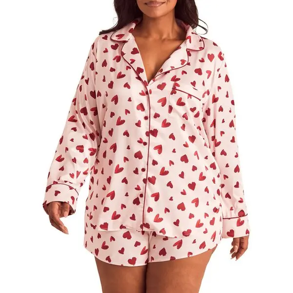 ADORE ME Sammie Pajama Set - Heart Pink
