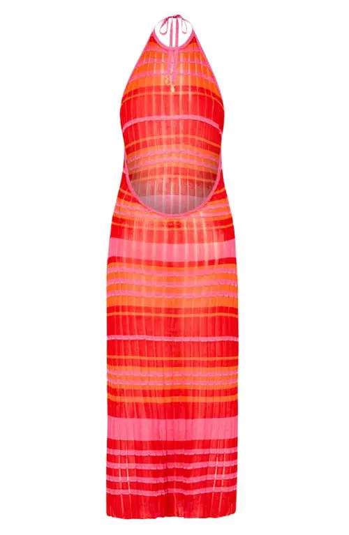 MILLY Variegated Stripe Cover-up Dress