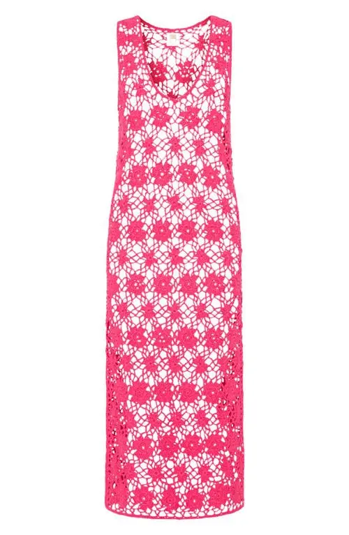 MILLY Crochet Midi Cover-up Dress