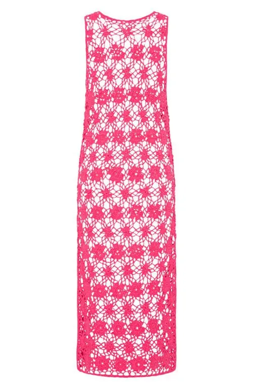 MILLY Crochet Midi Cover-up Dress