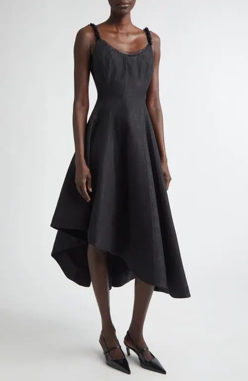 JASON WU Asymmetric Midi Cocktail Dress