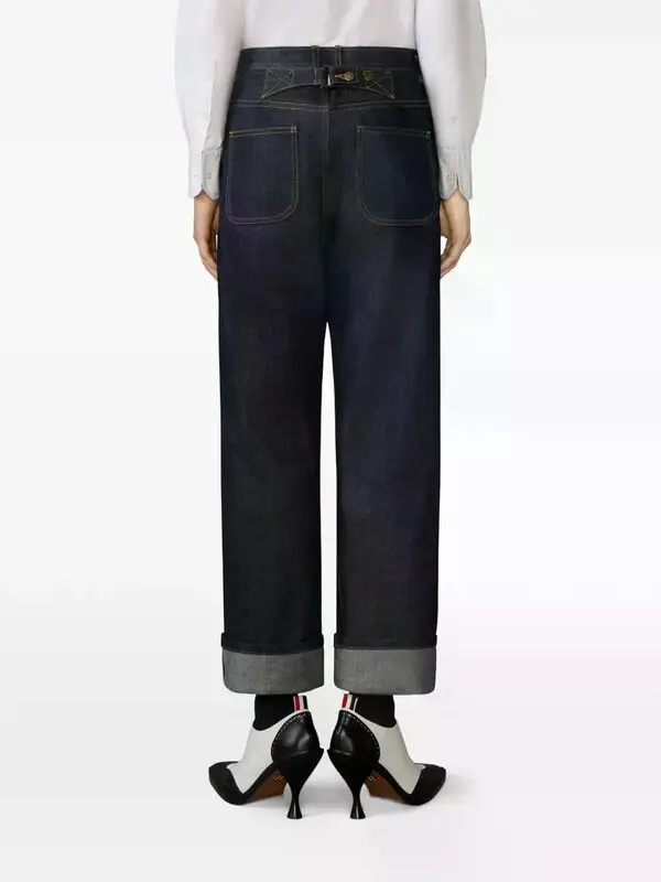 Thom Browne Five-pocket Cuffed Jeans