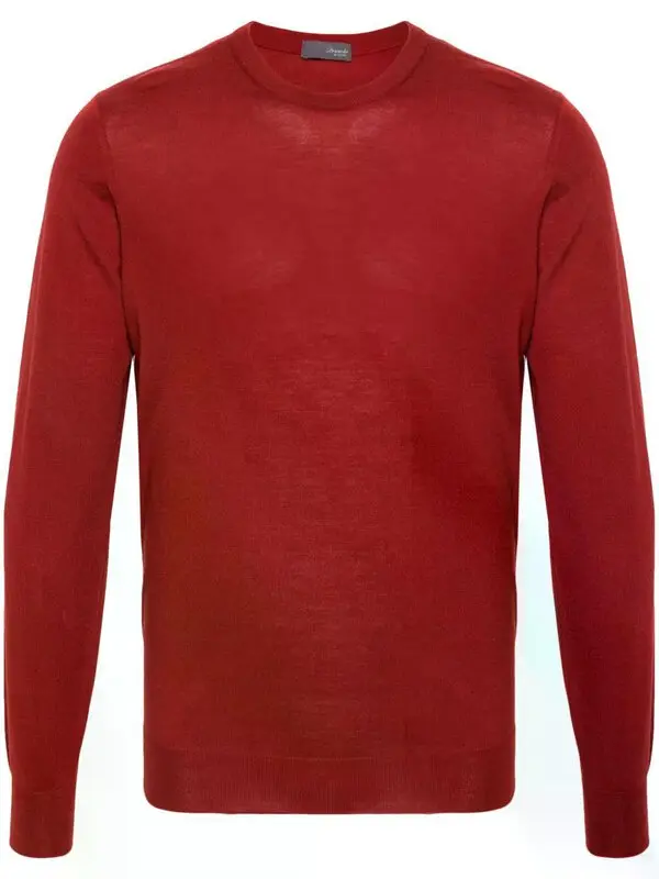 DRUMOHR Round-neck Merino-wool Jumper - Red