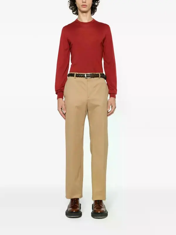 DRUMOHR Round-neck Merino-wool Jumper - Red