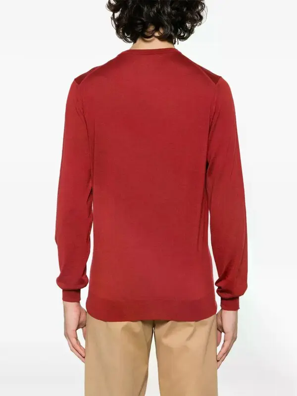 DRUMOHR Round-neck Merino-wool Jumper - Red