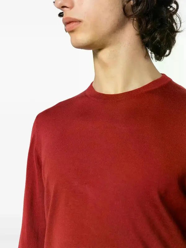DRUMOHR Round-neck Merino-wool Jumper - Red
