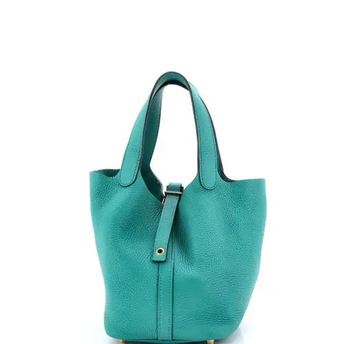 Hermès Picotin Lock Bag Clemence Pm - Green