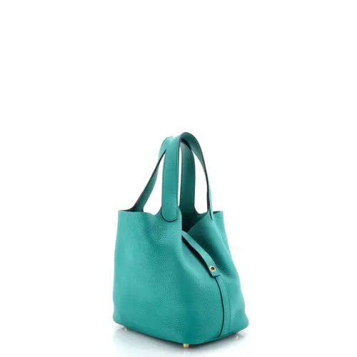Hermès Picotin Lock Bag Clemence Pm - Green
