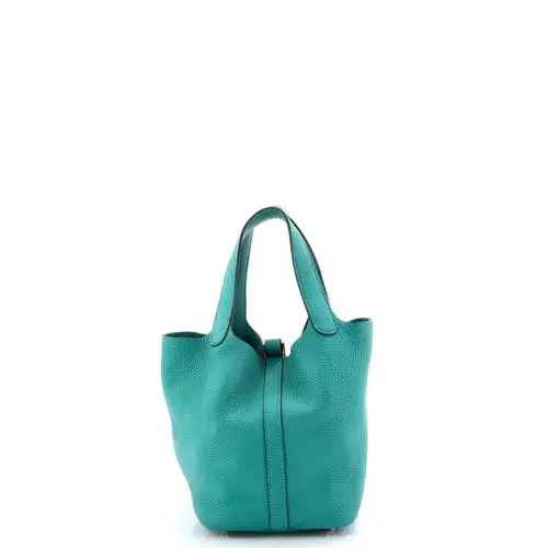 Hermès Picotin Lock Bag Clemence Pm - Green