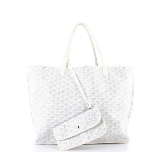 Goyard Anjou Reversible Tote Coated Canvas Gm - White