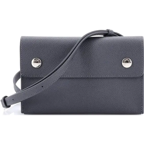 HERMES Double Snap Pochette Crossbody Epsom