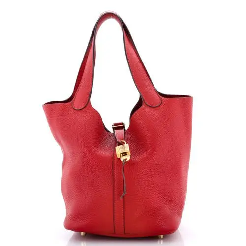 Hermès Picotin Lock Bag Clemence Mm - Red