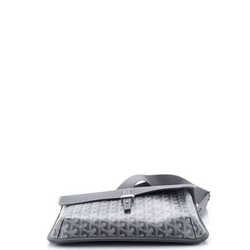 Goyard Coursier Messenger Bag Coated Canvas And Leather - Grey