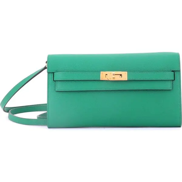 HERMES Kelly To Go Wallet Evercolor - Vert Jade
