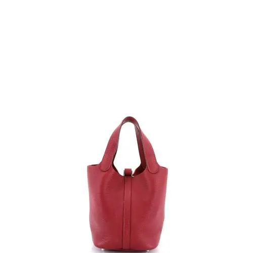 Hermès Picotin Lock Bag Clemence Pm - Red