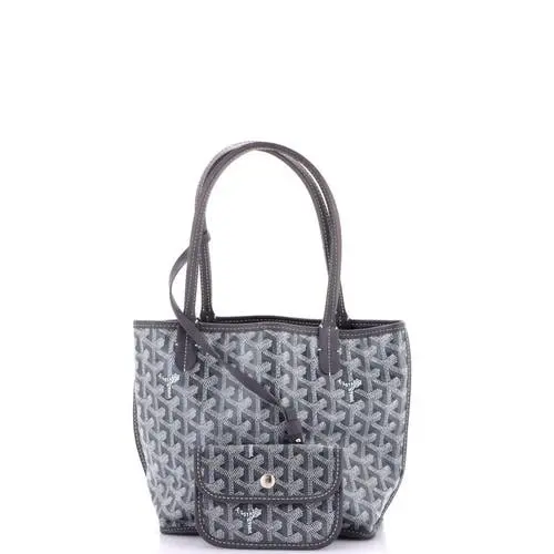 Goyard Anjou Reversible Tote Coated Canvas Mini - Grey