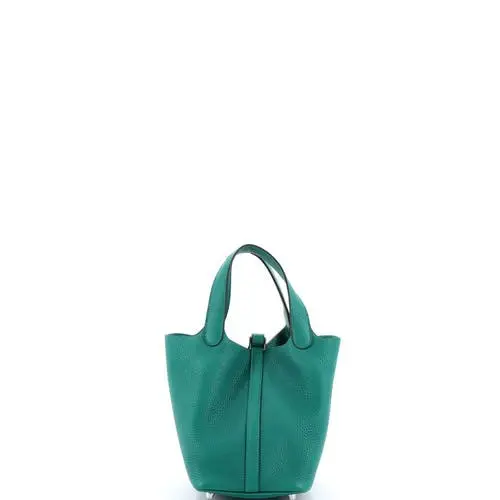 Hermès Picotin Lock Bag Clemence Pm - Vert Vertigo