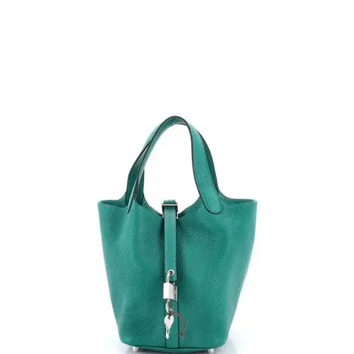 Hermès Picotin Lock Bag Clemence Pm - Vert Vertigo