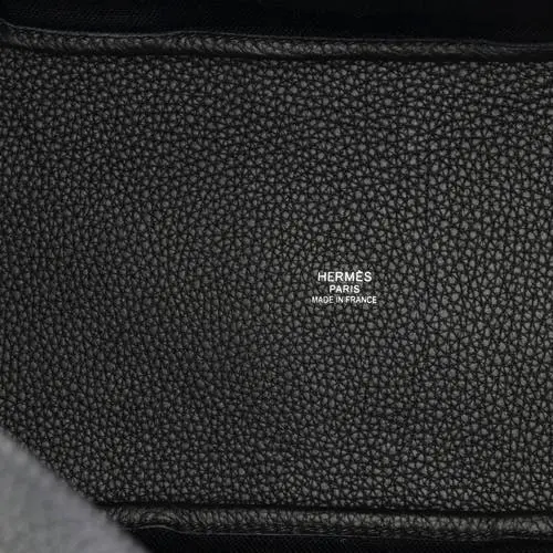 Hermès Pursangle Tote Canvas With Leather - Noir