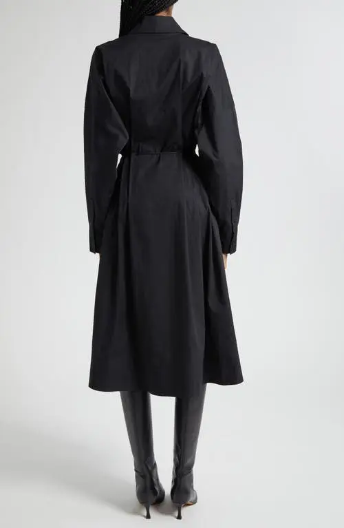 Staud Chi Midi Shirtdress - Black