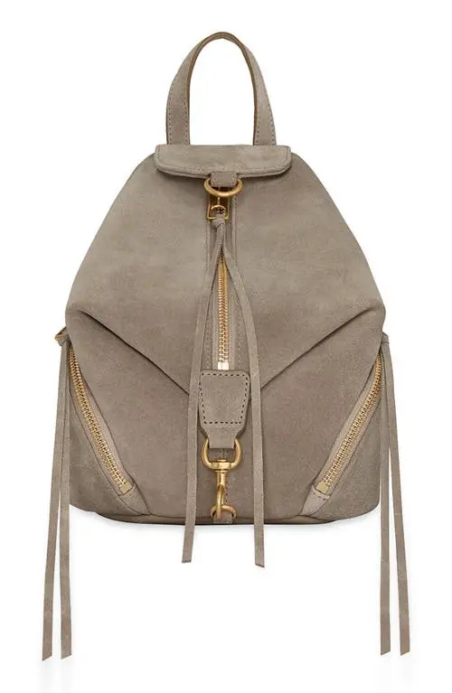 Rebecca Minkoff Mini Julian Suede Convertible Backpack - Clay