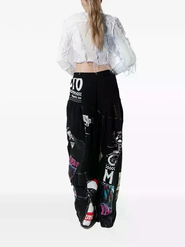BORBALA Crew-neck Top With Ruffled Detail