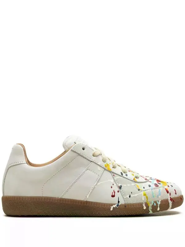 MAISON MARGIELA Replica Paint Splatter Sneakers - Neutrals