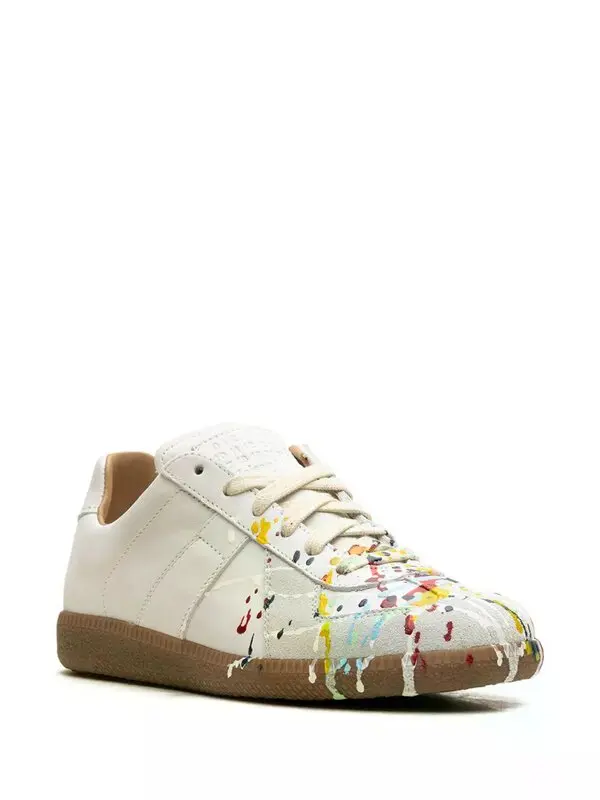 MAISON MARGIELA Replica Paint Splatter Sneakers - Neutrals