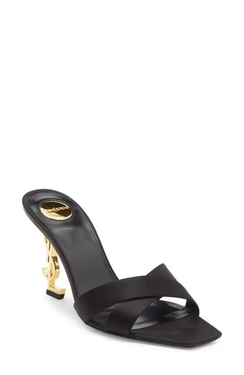 Saint Laurent Opyum Slide Sandal - Noir