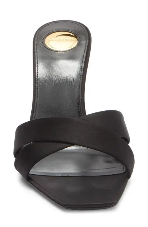 Saint Laurent Opyum Slide Sandal - Noir