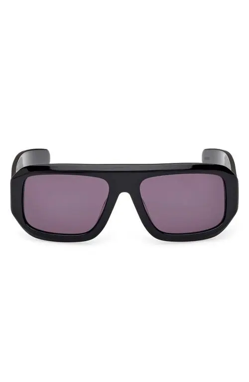Adidas 58mm Navigator Sunglasses - Shiny Black/smoke