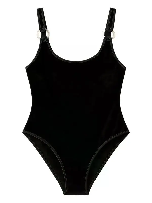 REINA OLGA Leone Ring Swimsuit - Black
